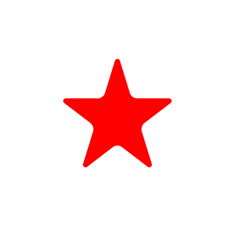 Red Star Shaped Stickers 20x20mm | Labels Online