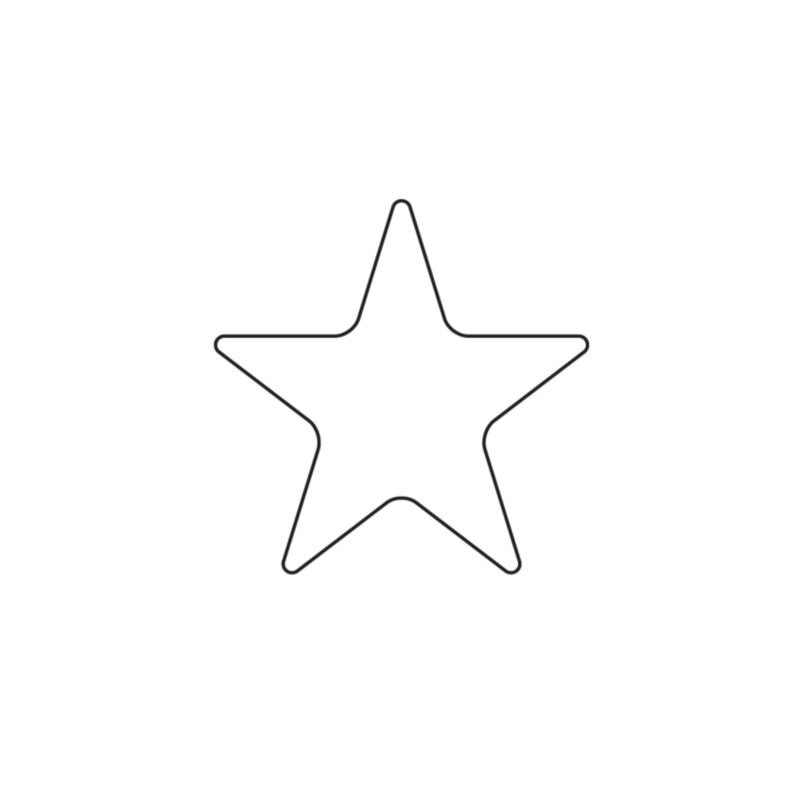White Star Shaped Stickers 20x20mm | Labels Online