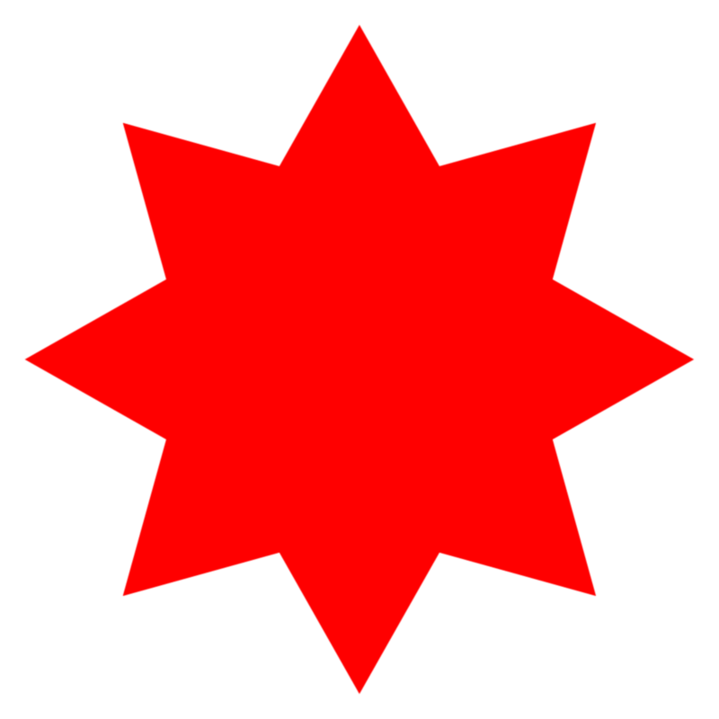 Red Star Shaped Stickers 40x40mm | Labels Online
