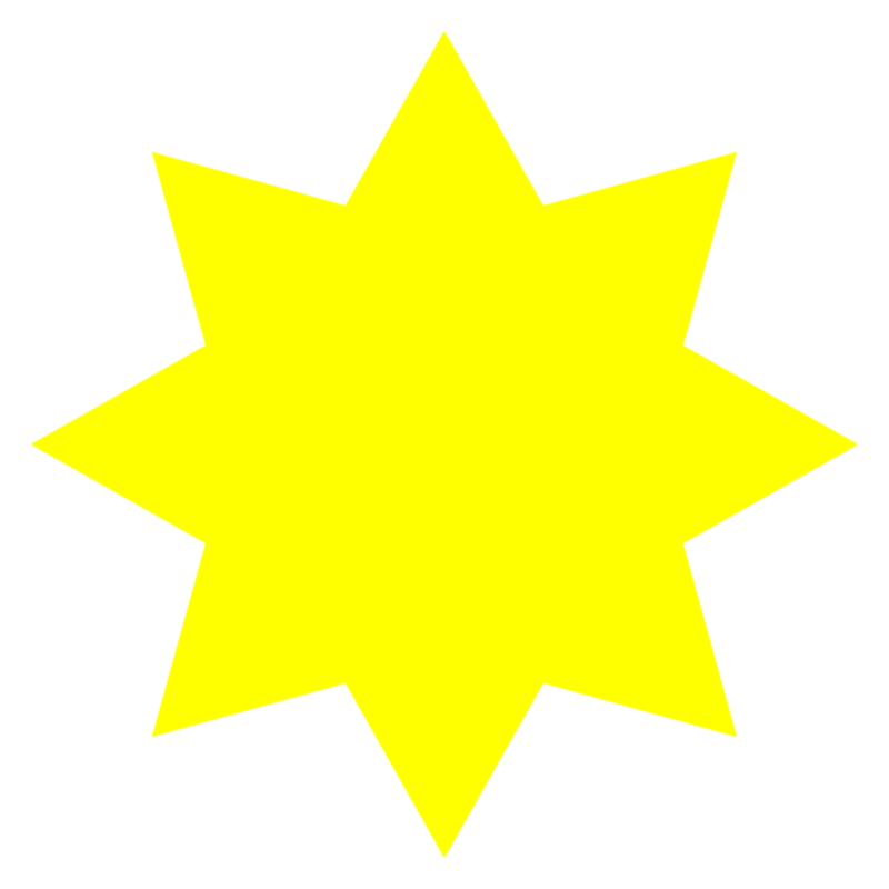 Yellow Star Shaped Stickers 40x40mm | Labels Online
