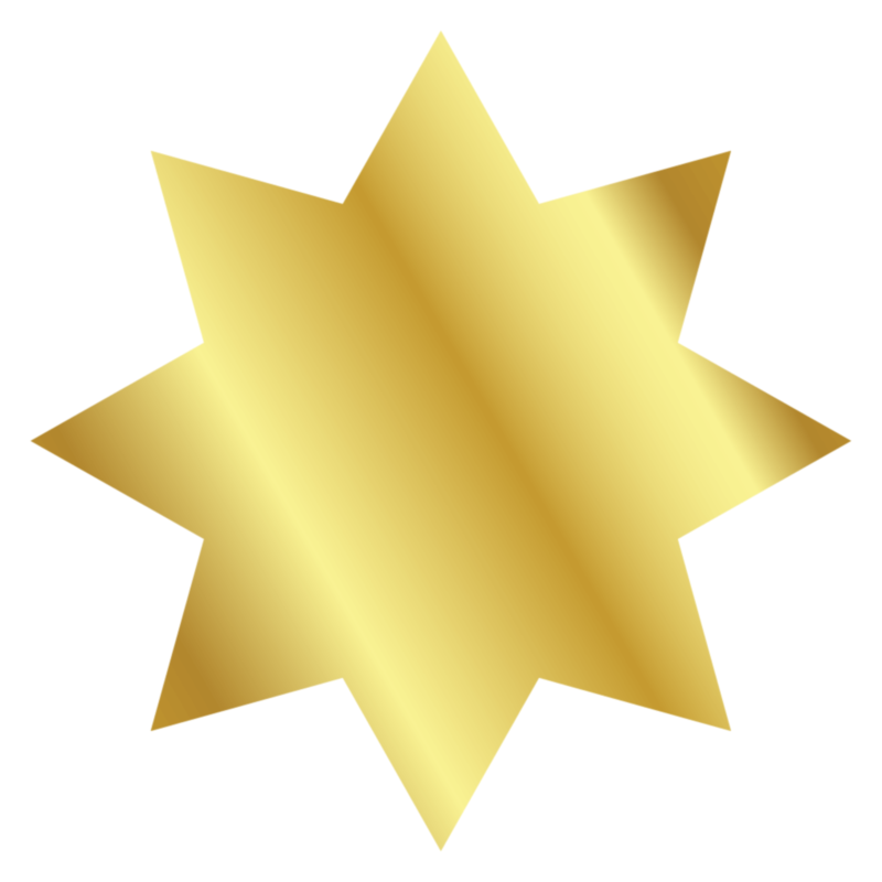 Gold Star Shaped Stickers 40x40mm | Labels Online