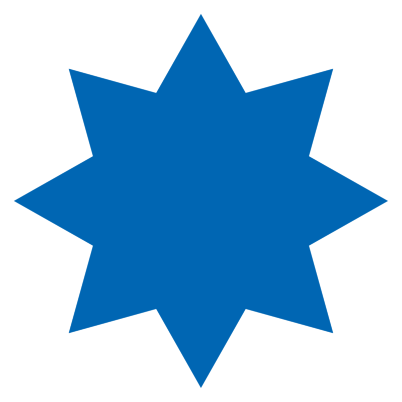 Blue Star Shaped Stickers 40x40mm | Labels Online
