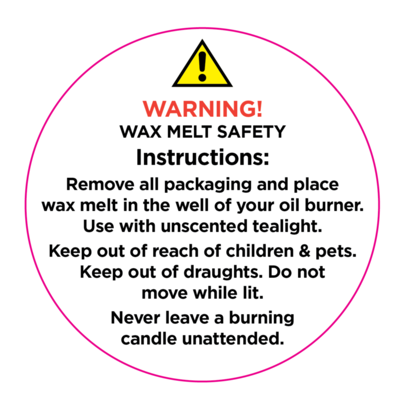 Wax Melt Warning Labels 50mm | Labels Online