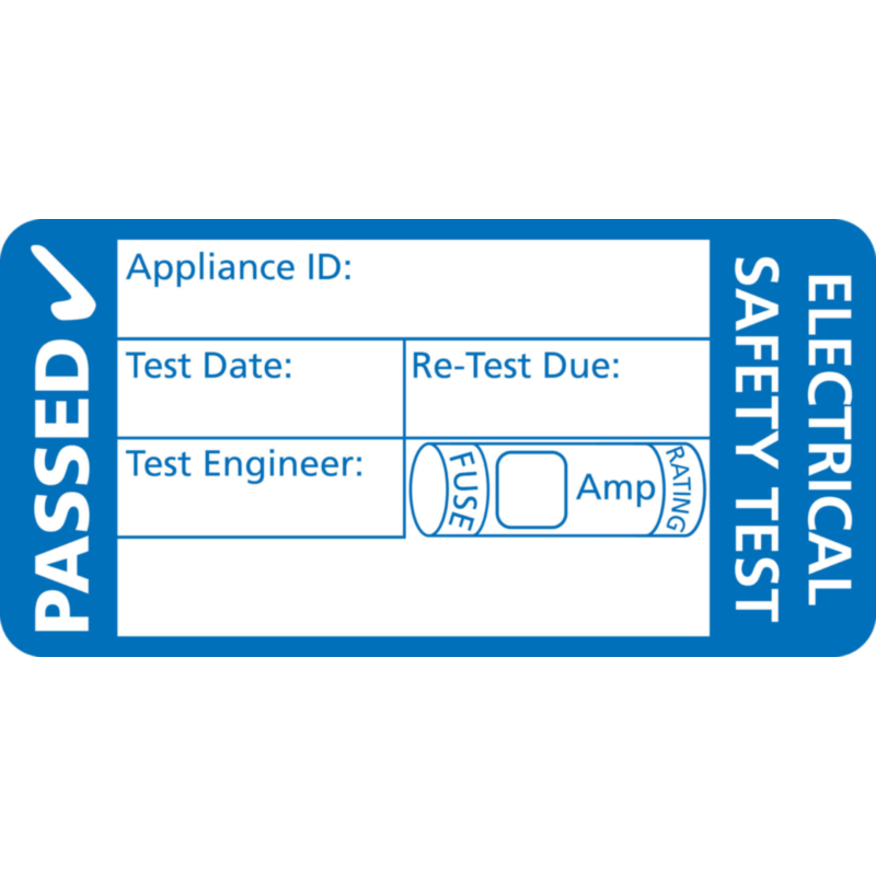 3rd Edition Blue PAT Test Labels 50x25mm | Labels Online
