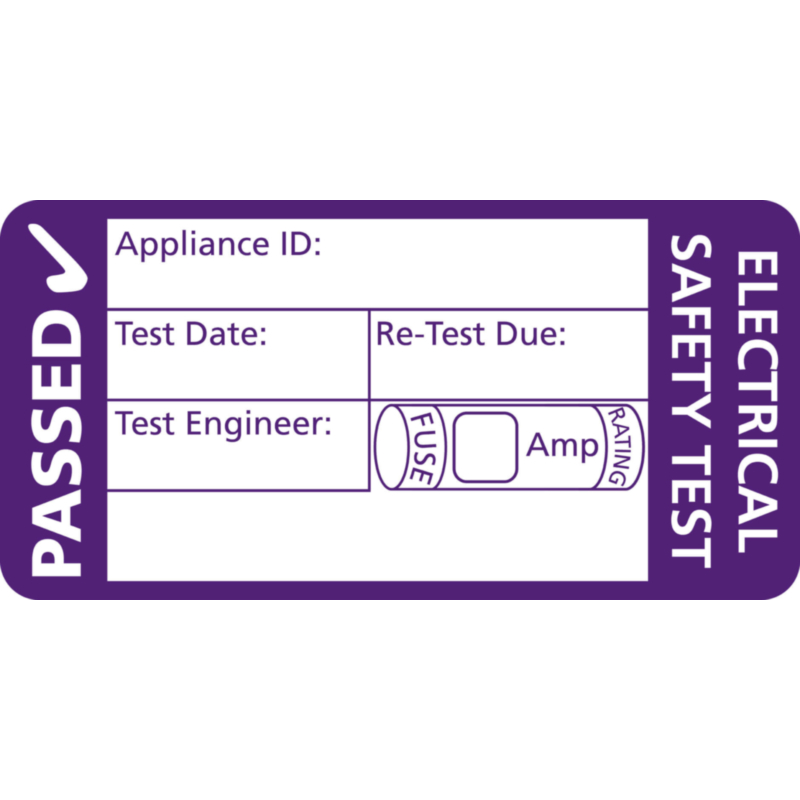 3rd Edition Purple PAT Test Labels 50x25mm | Labels Online