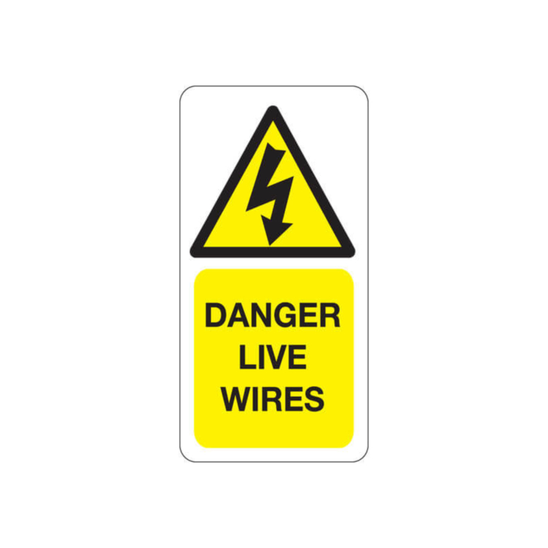 Danger Live Wires Labels | Labels Online