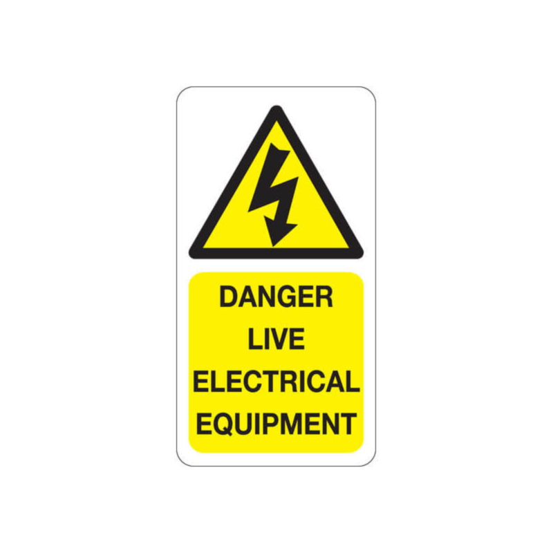 Danger Live Electrical Equipment Labels | Labels Online