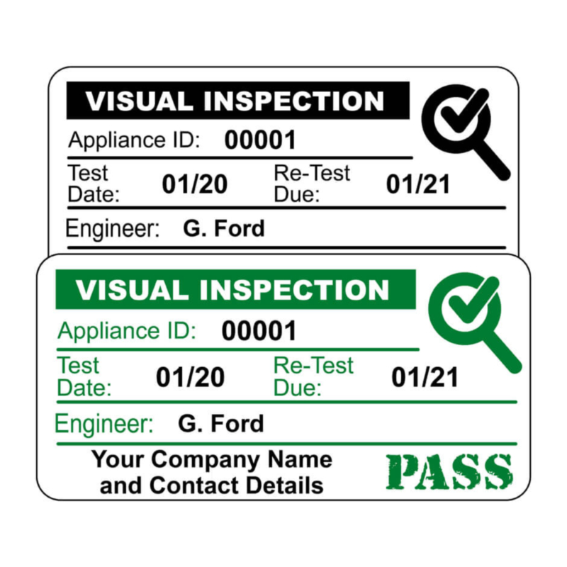 Personalised Visual Inspection Labels 50x25mm | Labels Online