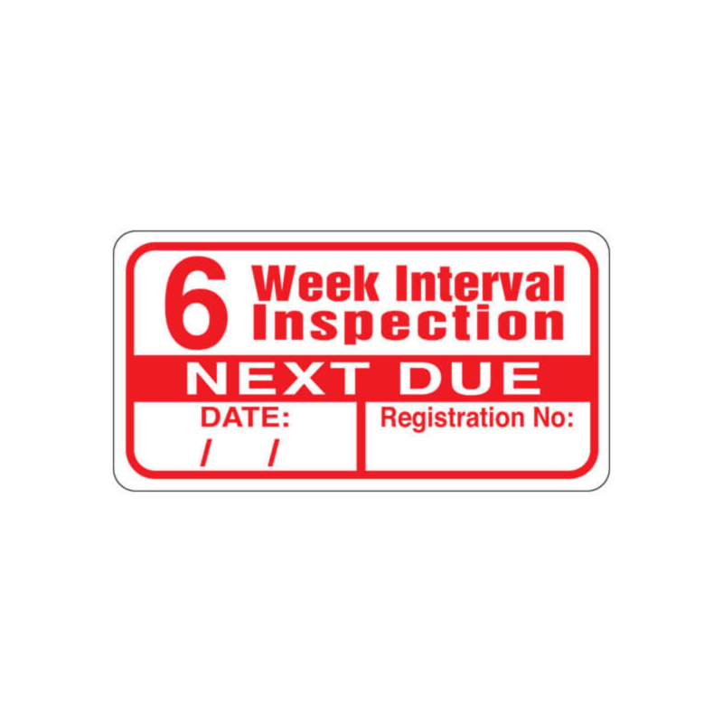 6 Week Interval Inspection Labels | Labels Online