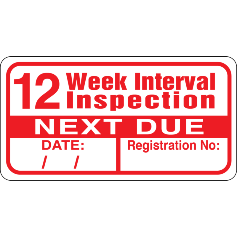 12 Week Interval Inspection Labels | Labels Online