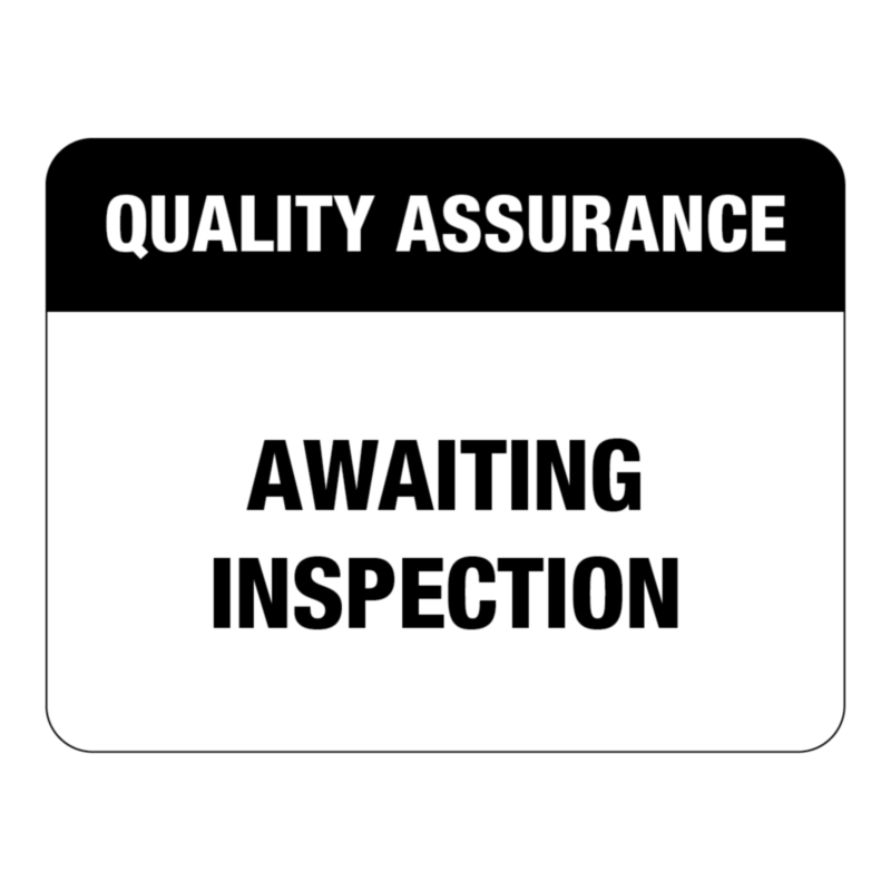 Quality Assurance Awaiting Inspection Labels 43x33mm | Labels Online