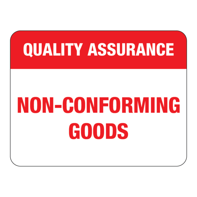Quality Assurance Non-Conforming Goods Labels 43x33mm | Labels Online