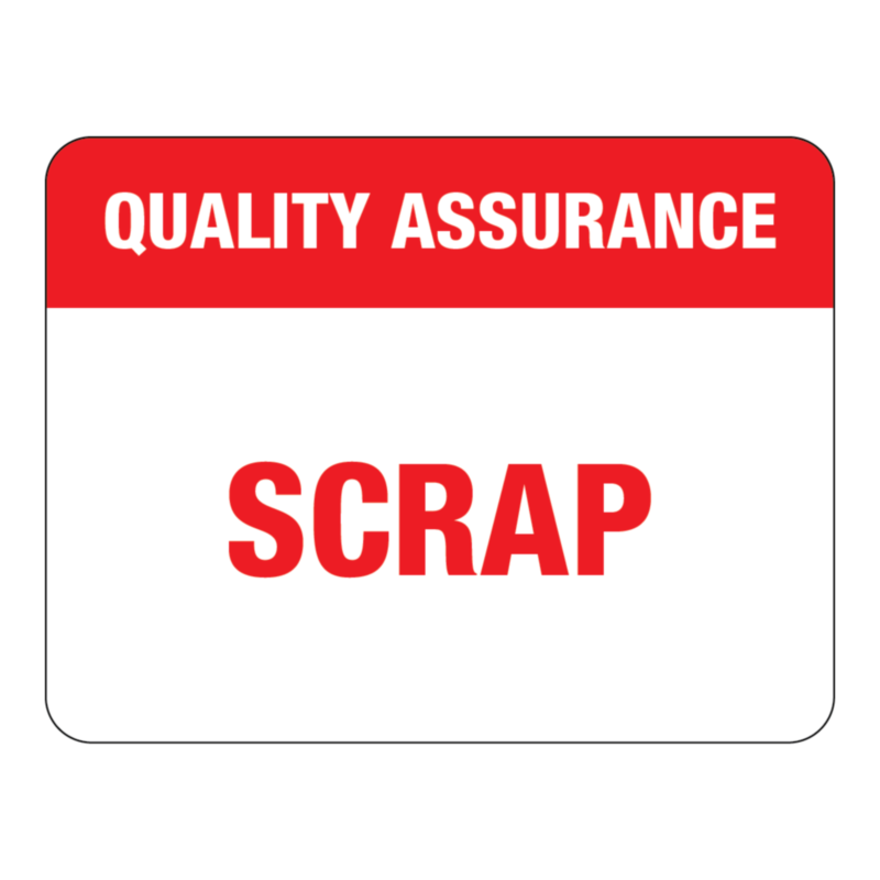 Quality Assurance Scrap Labels 43x33mm | Labels Online