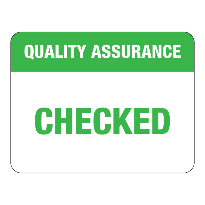 Quality Assurance Checked Labels 43x33mm | Labels Online