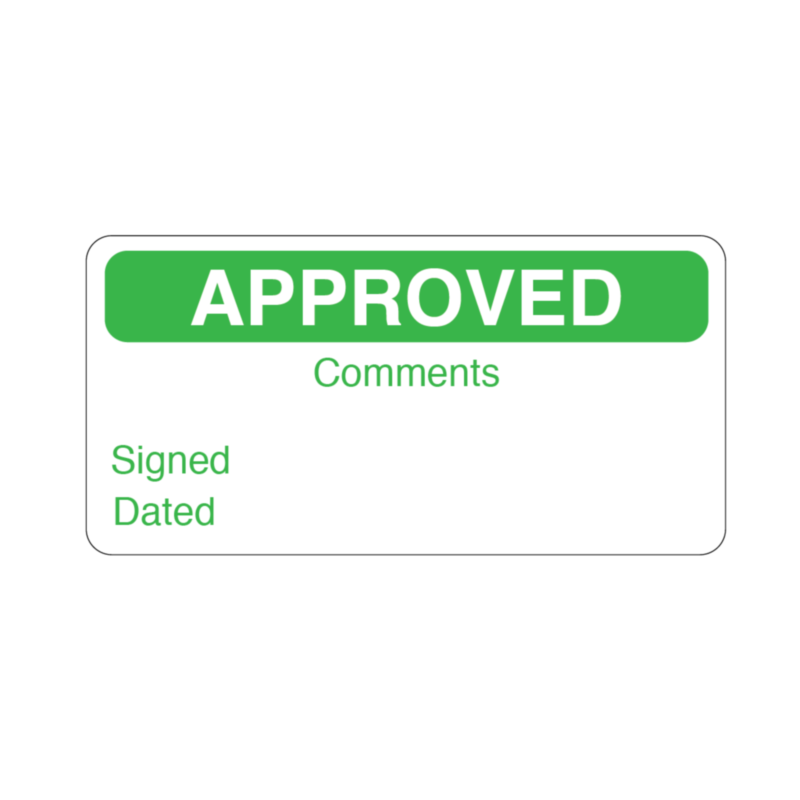 QC Approved Stickers 40x20mm | Labels Online