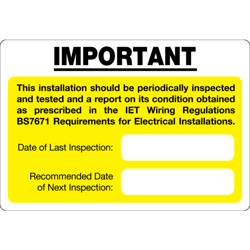 Periodic Inspection Labels 95x65mm | Labels Online