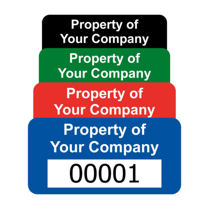 Budget Polyester Asset Labels Number 40x20mm | Labels Online