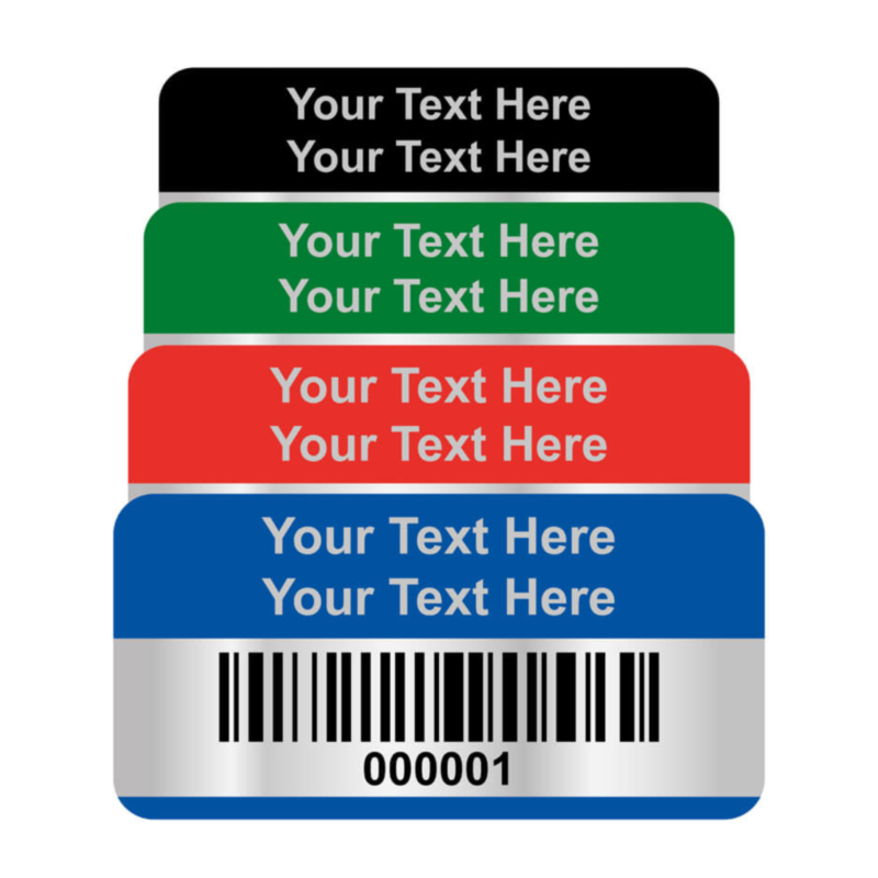 Budget Silver Polyester Asset Labels Barcode 40x20mm | Labels Online