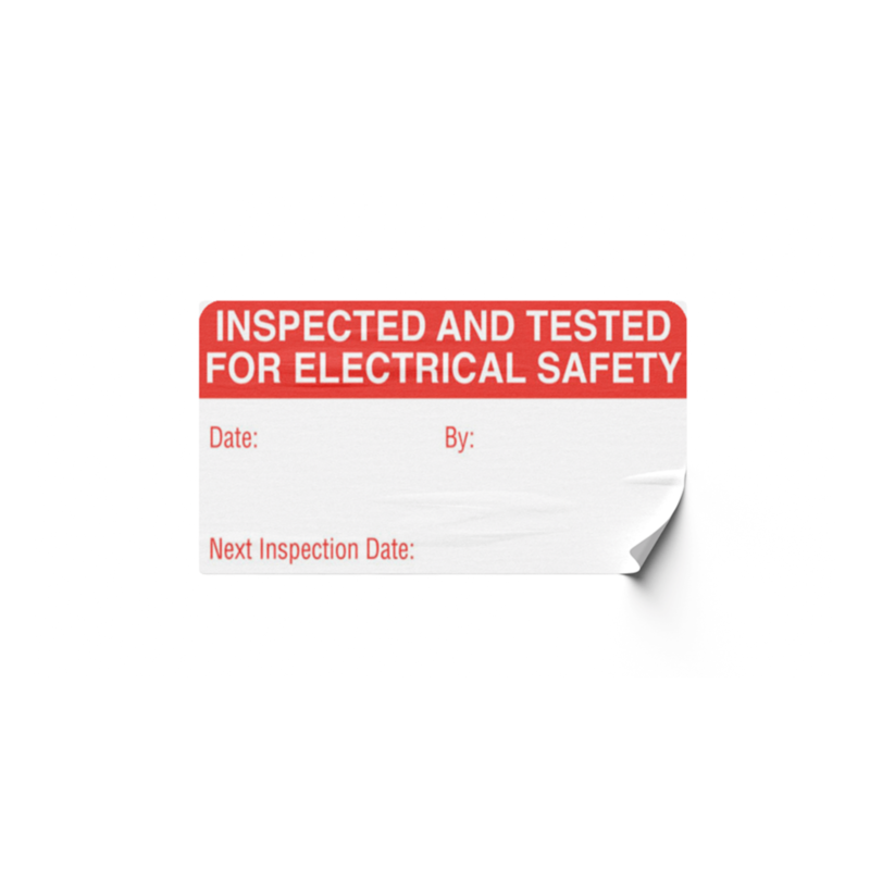 Red Inspected & Tested Labels 50x25mm | Labels Online