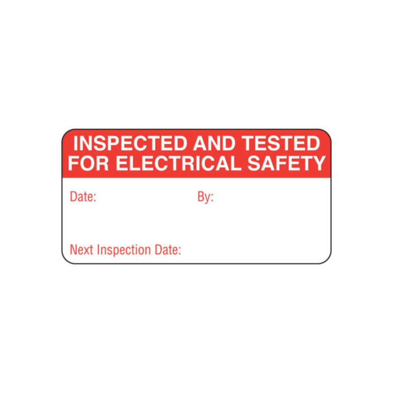 Red Inspected & Tested Labels 50x25mm | Labels Online