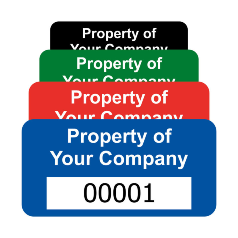 Premium Polyester Asset Labels Number 50x25mm | Labels Online