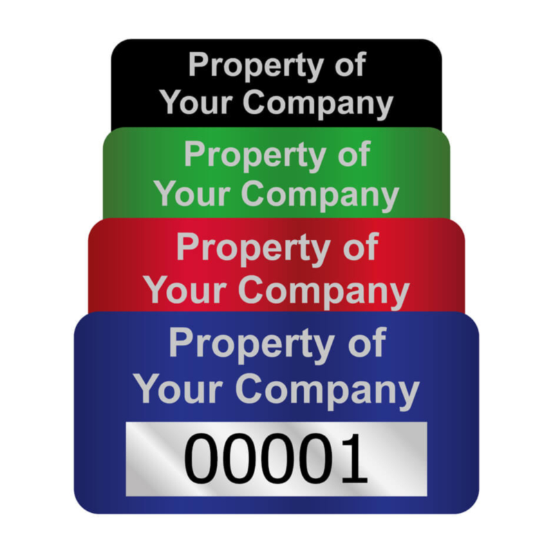 Silver Void Asset Labels Number 40x20mm | Labels Online
