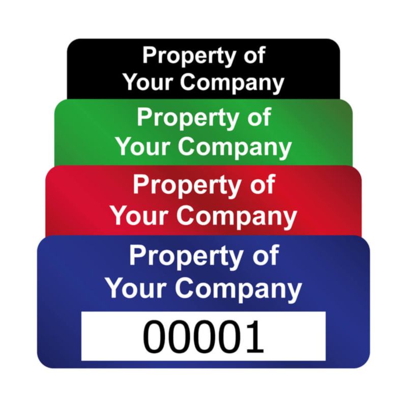 Destructible Vinyl Asset Labels Number 50x20mm | Labels Online