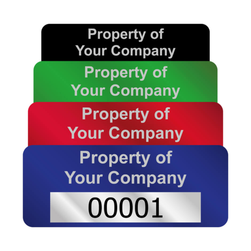 Silver Void Asset Labels Number 50x20mm | Labels Online