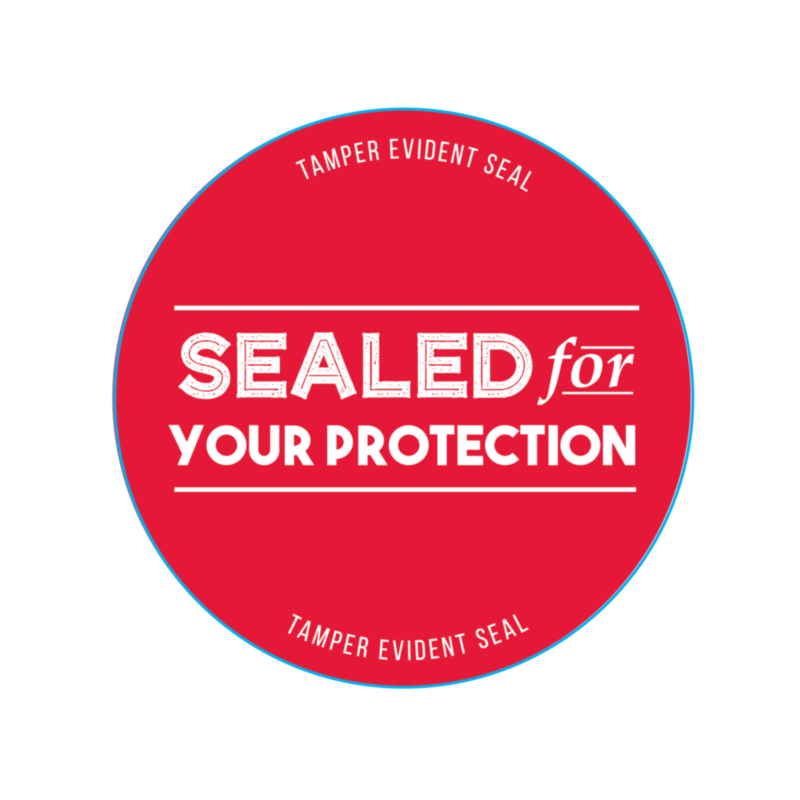 Food Takeaway Packaging Seal Labels 60mm | Labels Online