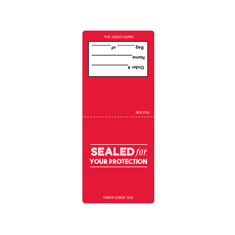 Food Takeaway Packaging Seal Labels 50x120mm | Labels Online
