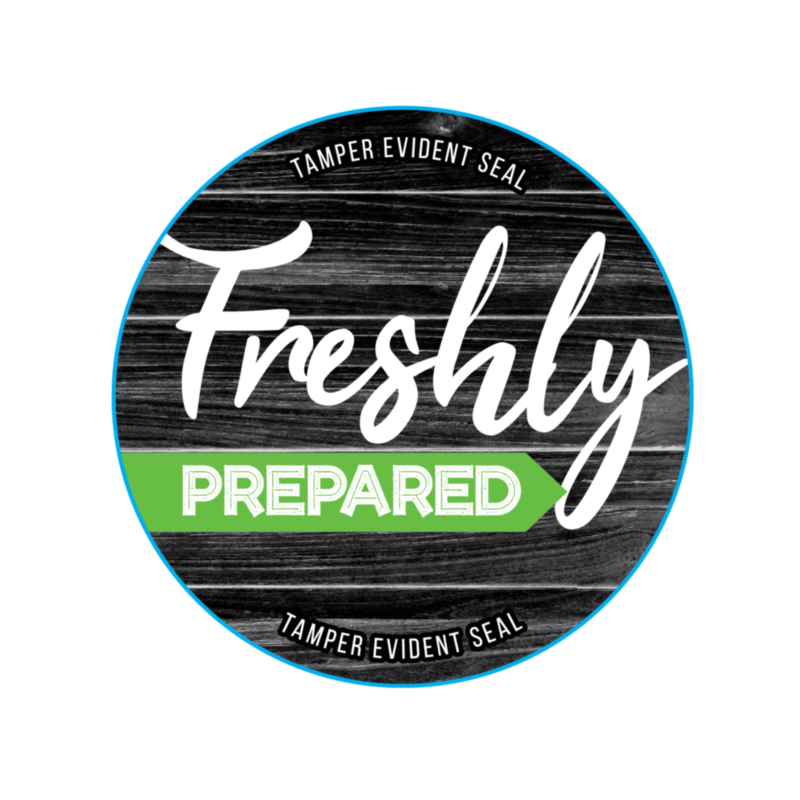 Freshly Prepared Takeaway Packaging Seal Labels 60mm | Labels Online