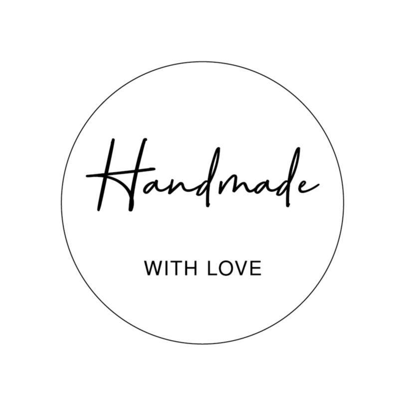 Handmade with Love Stickers 30mm | Labels Online