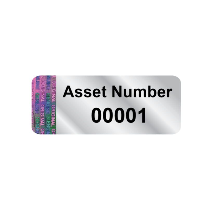 Silver Void Asset Labels 38x15mm | Labels Online