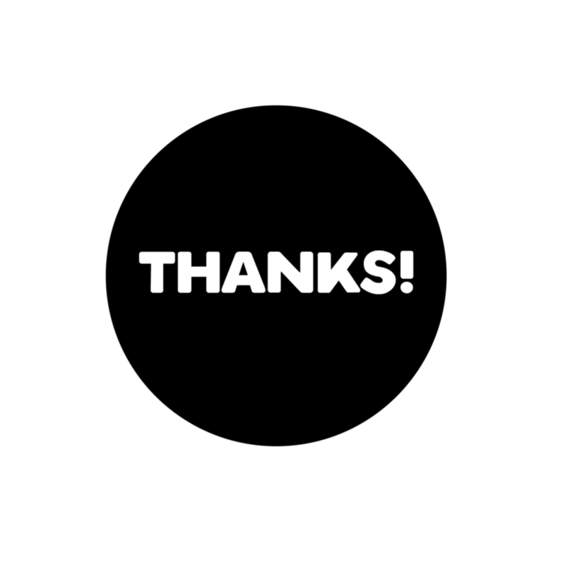 Thanks Stickers 40mm | Labels Online