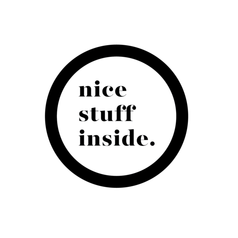Nice Stuff Inside Stickers 40mm | Labels Online