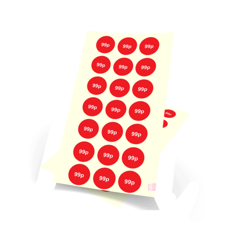 99p Price Labels 20mm Permanent | Labels Online