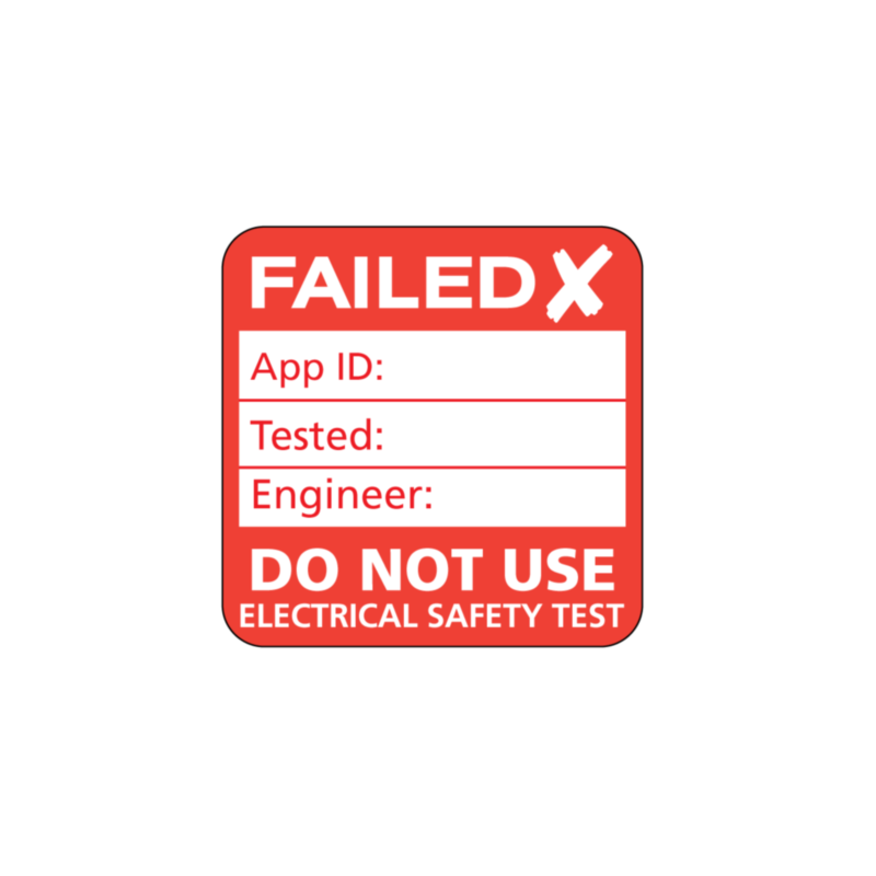 Plug Top PAT Test Failed Labels 25x25mm | Labels Online