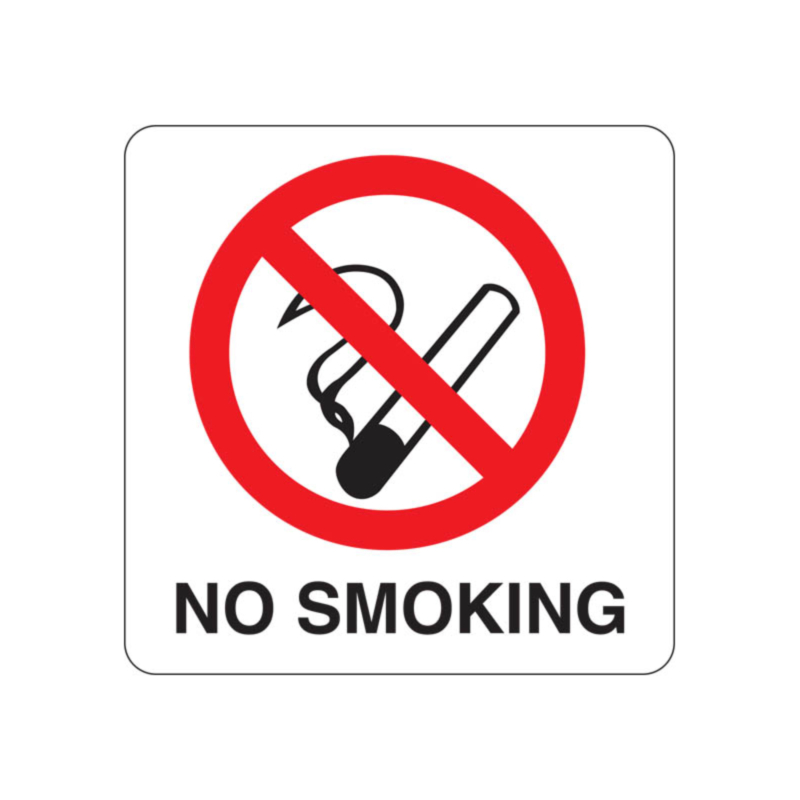 No Smoking Stickers 50x50mm | Labels Online