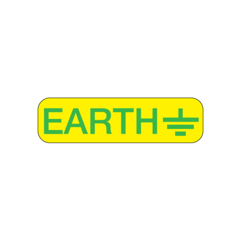 Electrical Earth Sticker 35x10mm | Labels Online