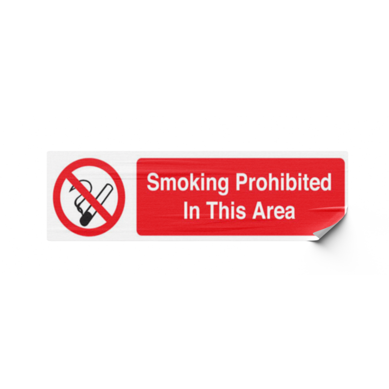 Smoking Prohibited Labels 150x43mm | Labels Online