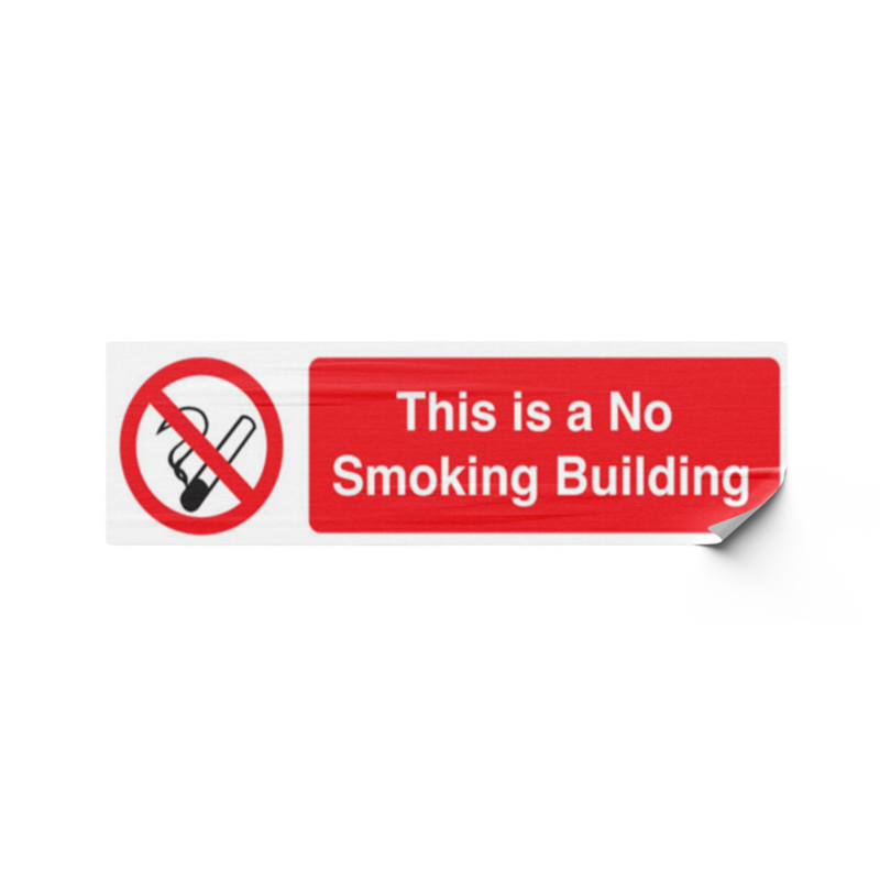 This is a No Smoking Building Labels 150x43mm | Labels Online