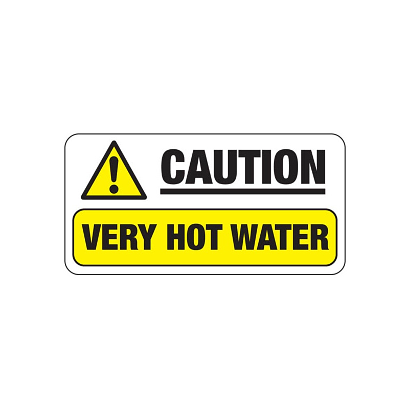 Caution Very Hot Water Labels 50x25mm | Labels Online