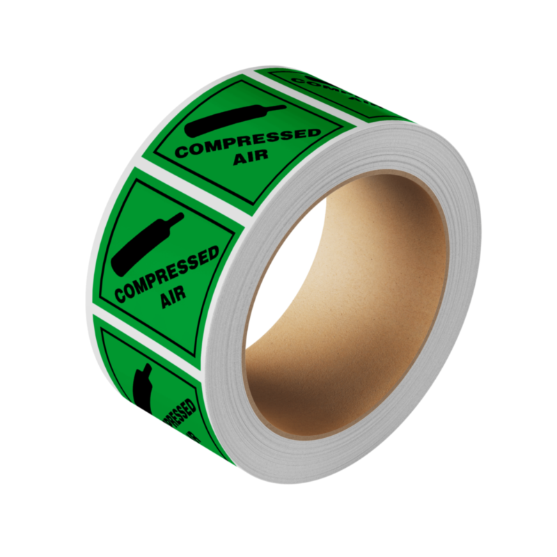 Compressed Air Labels 100x100mm | Labels Online