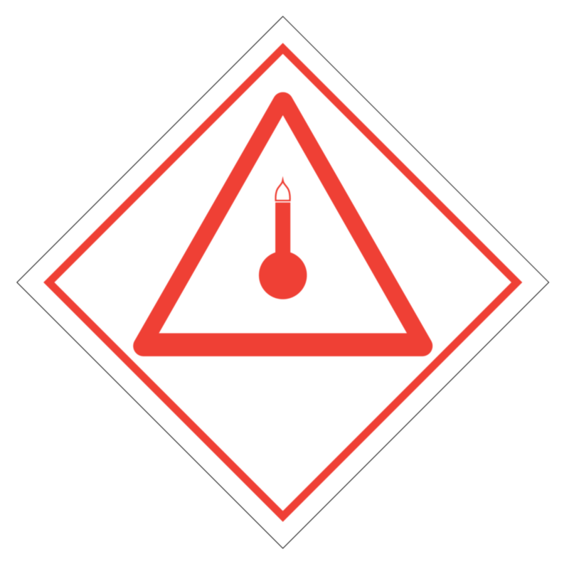 Thermometer Temperature Warning Labels 100x100mm | Labels Online
