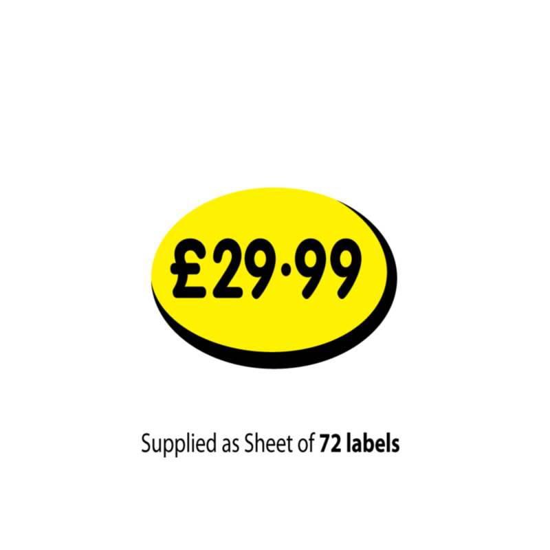 £29.99 Price Label 19x14mm Permanent | Labels Online