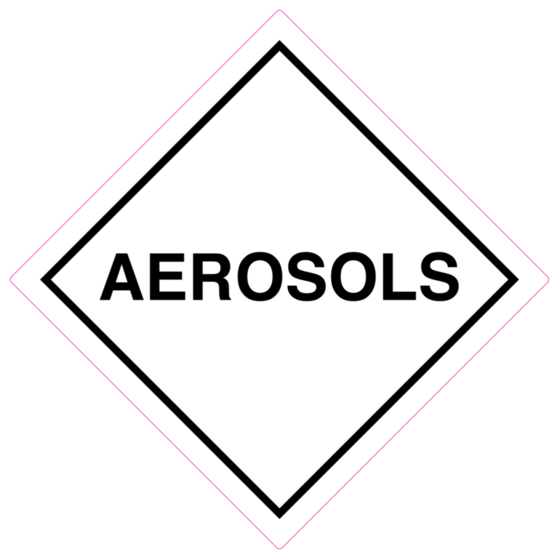 Aerosols Placard Labels 250x250mm | Labels Online