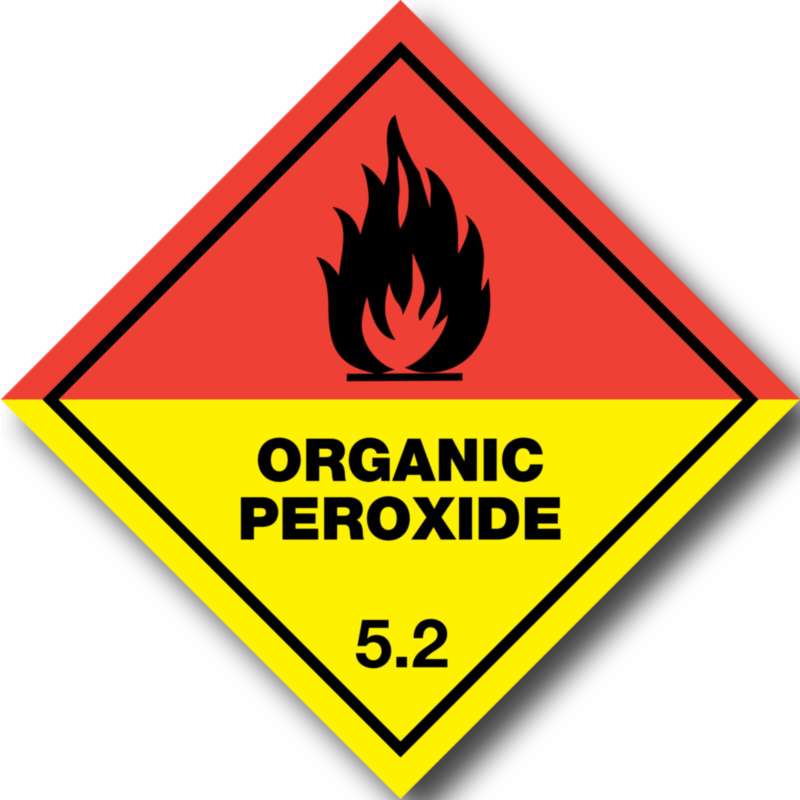 Organic Peroxide 5.2 Placard Labels 250x250mm | Labels Online