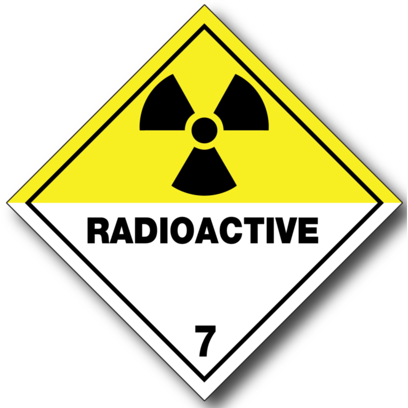 Radioactive 7 Placard Labels 250x250mm | Labels Online