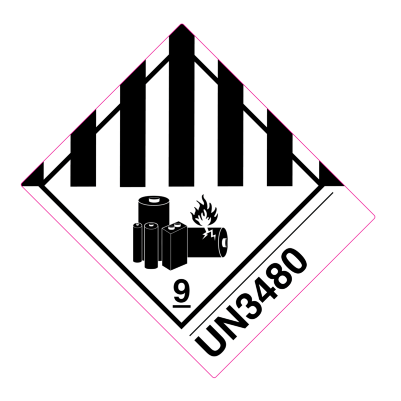 Class 9a Un3480 Lithium Battery Label 100x120mm Labels Online 