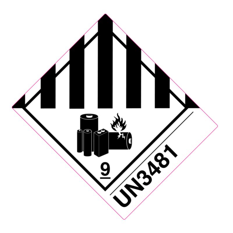 Class 9A UN3481 Lithium Battery Label 100x120mm | Labels Online